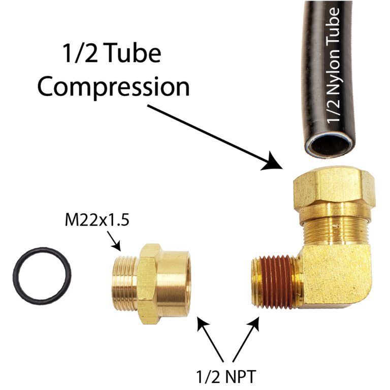 Volvo Truck Air Tank Compression Fitting Kit 1/2 - PartLogix
